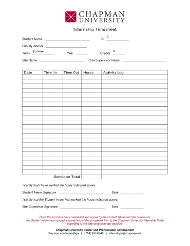 FREE 13+ Summer Intern Timesheet Samples, PDF, MS Word, Google Docs