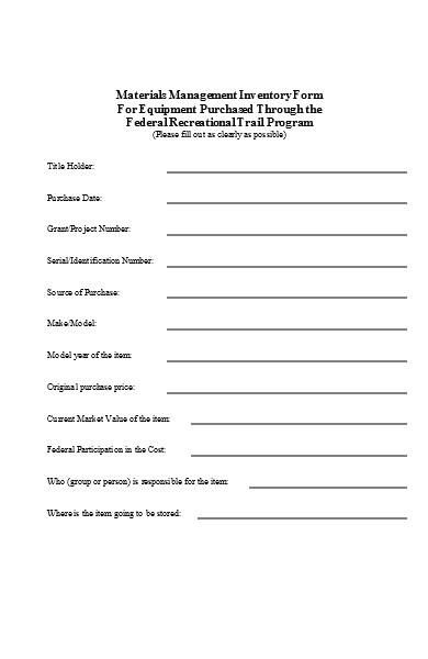 FREE 10+ Inventory Management Form Samples, PDF, MS Word, Google Docs