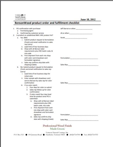 FREE 4+ Order Fulfillment Checklist Forms in PDF | MS Word | Excel