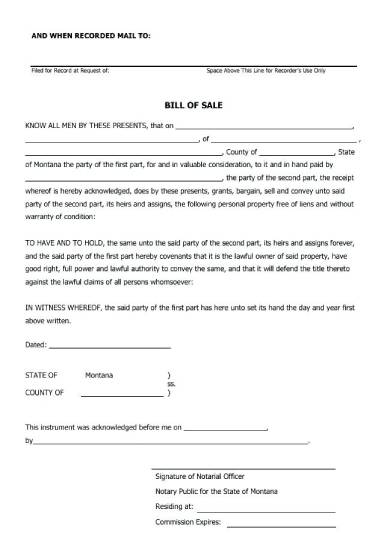 FREE 6 Notarized Bill Of Sale Forms In PDF