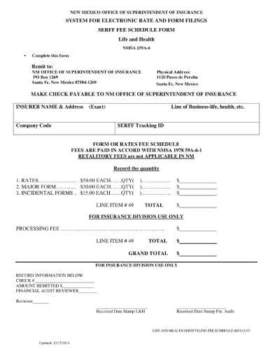 FREE 6+ Fee Schedule Forms in PDF | MS Word