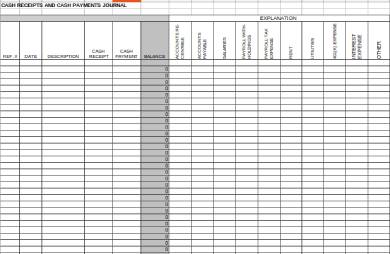 FREE 9+ Cash Receipt Journal Form Samples, PDF, MS Word, Google Docs, Excel