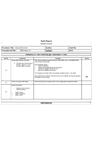 FREE 15+ Audit Report Samples, PDF, MS Word, Google Docs, Excel