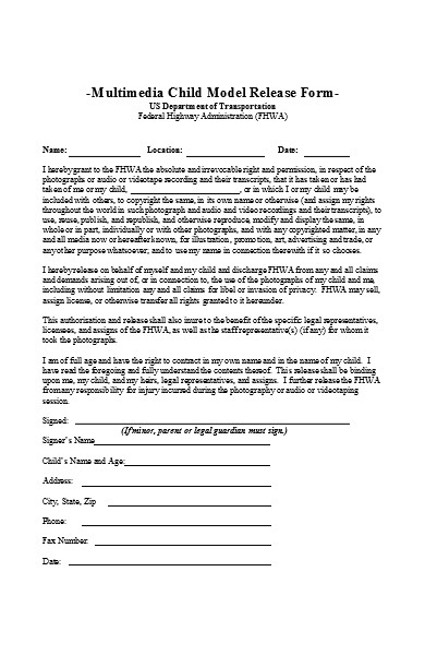FREE 6+ Model / Photo Copyright Release Forms in PDF | MS Word