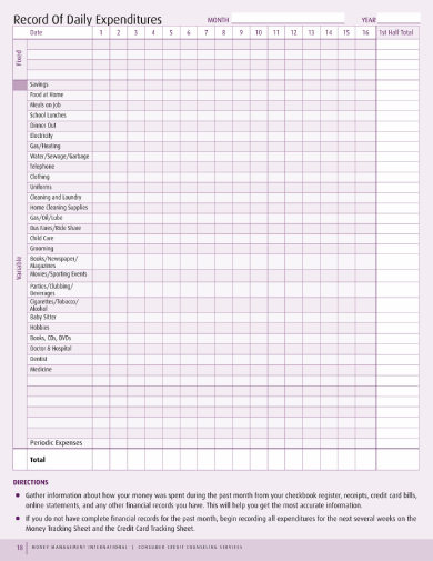 FREE 6+ Expense Tracking Charts in Excel | PDF