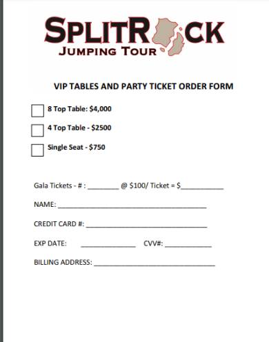 FREE 6+ Tickets and Tables Order Forms in PDF | MS Word | Excel