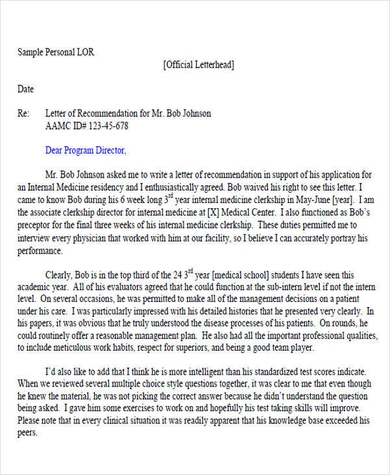 FREE 9+ Physician Assistant Recommendation Letter Samples, PDF, MS Word ...