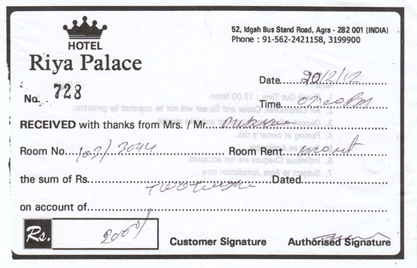 FREE 9+ Hotel Receipt Form Samples, PDF, MS Word, Google Docs