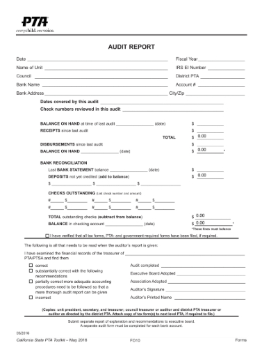 FREE 5+ Quality Audit Report Forms in PDF
