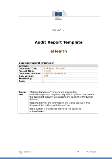 FREE 6+ Technical Audit Report Samples in PDF | MS Word