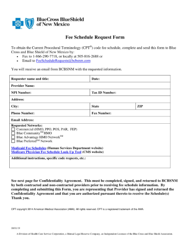 FREE 6+ Fee Schedule Forms in PDF | MS Word