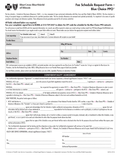 FREE 6+ Fee Schedule Forms in PDF | MS Word