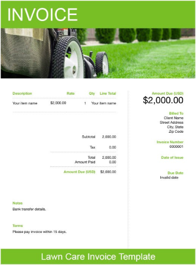 FREE 5+ Landscaping Business Invoice Samples in PDF