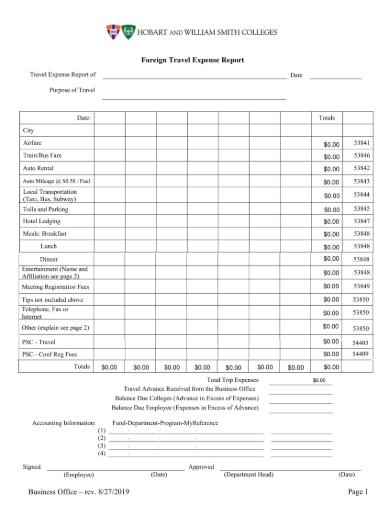 FREE 7+ Employee Expense Report Samples in PDF | MS Word | Excel
