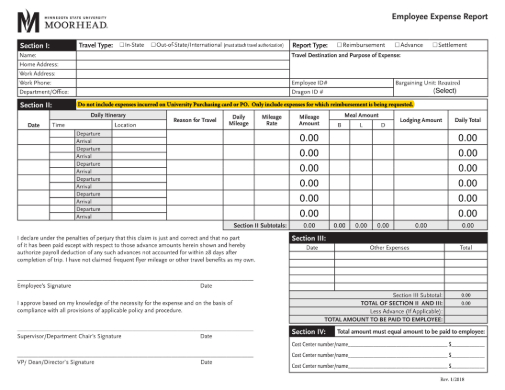 FREE 7+ Employee Expense Report Samples in PDF | MS Word | Excel