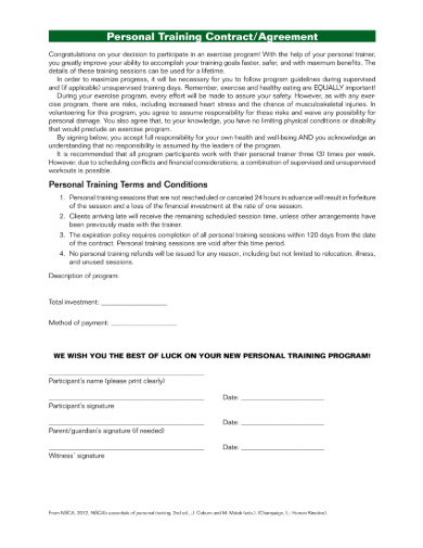 FREE 6+ Personal Trainer Sign-Up Forms in PDF