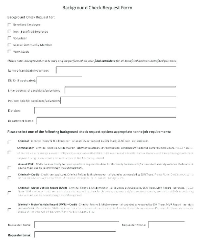 FREE 6+ Background Check Application Forms in PDF | MS Word