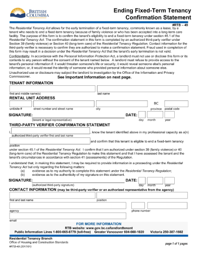 FREE 5+ Confirmation Statement Forms in PDF