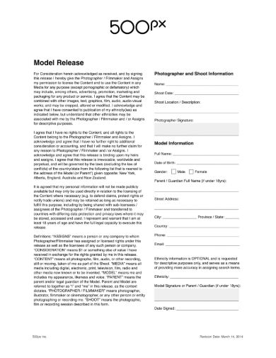 FREE 6+ Model / Photo Copyright Release Forms in PDF | MS Word