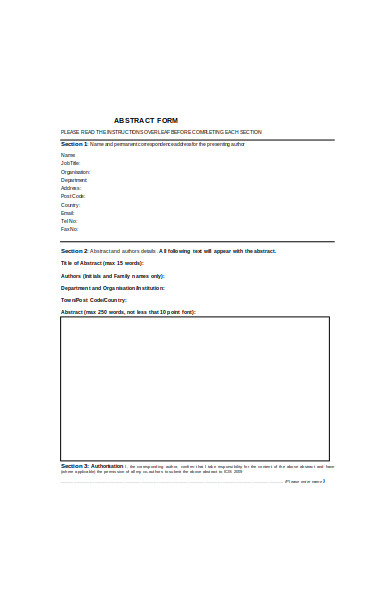 FREE 52+ Abstract Forms in PDF | MS Word | Excel