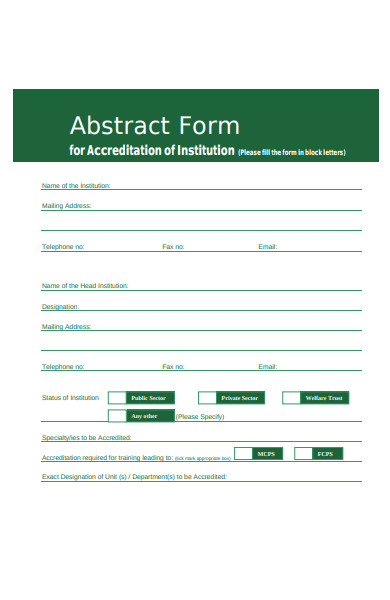 FREE 52+ Abstract Forms in PDF | MS Word | Excel