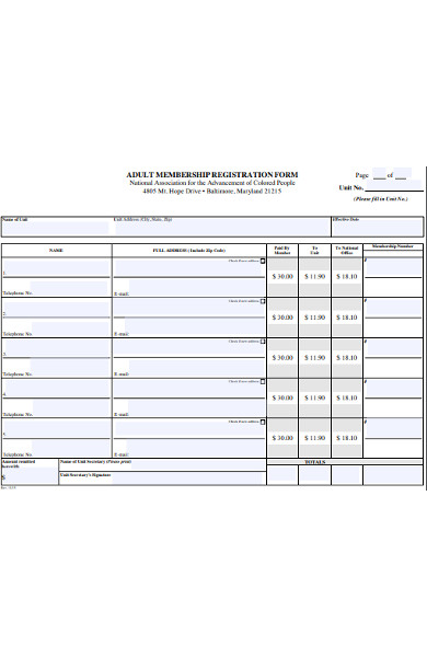 FREE 56+ Membership Form Samples, PDF, Word, Google Docs, Excel