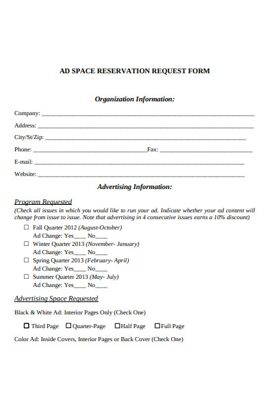 FREE 35+ Advertising Forms in PDF | MS Word | XLS