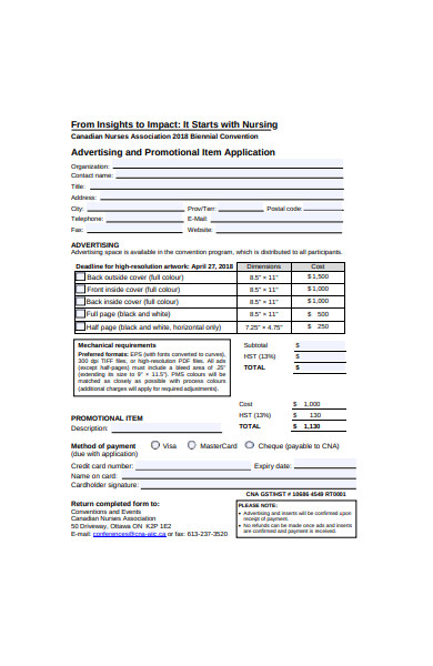 FREE 35+ Advertising Forms in PDF | MS Word | XLS