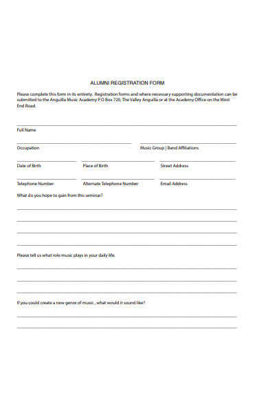 FREE 43+ Alumni Forms in PDF | MS Word | Excel