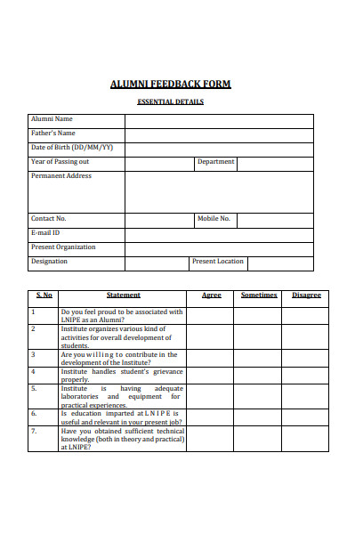 FREE 43+ Alumni Forms in PDF | MS Word | Excel