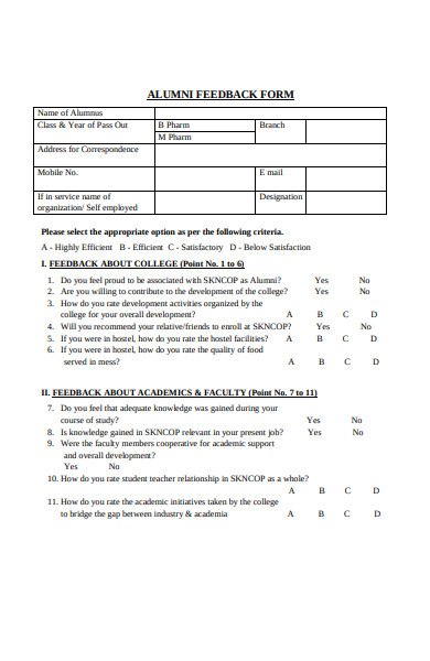 FREE 43+ Alumni Forms in PDF | MS Word | Excel
