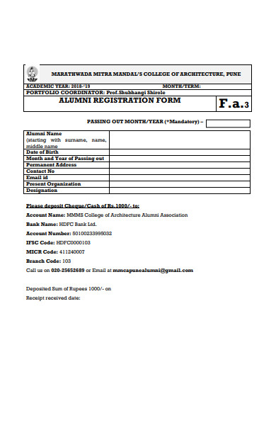 FREE 43+ Alumni Forms in PDF | MS Word | Excel