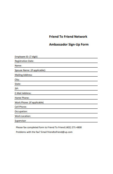 FREE 51+ Signup Forms in PDF | MS Word | XLS