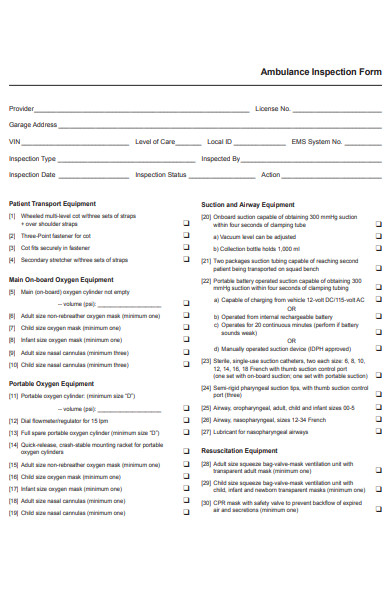 FREE 56+ Inspection Form Samples, PDF, MS Word, Google Docs, Excel