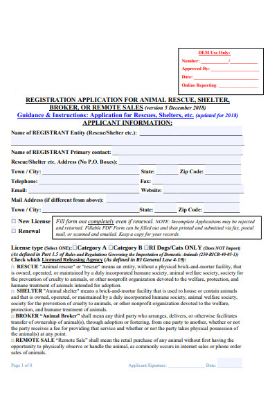 FREE 30+ Animal Shelter Forms in PDF | MS Word