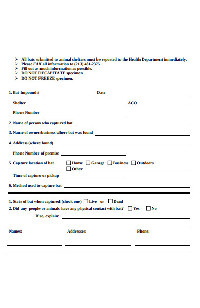 FREE 30+ Animal Shelter Forms in PDF | MS Word