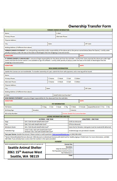 FREE 30+ Animal Shelter Forms in PDF | MS Word