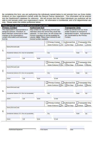 FREE 30+ Animal Shelter Forms in PDF | MS Word