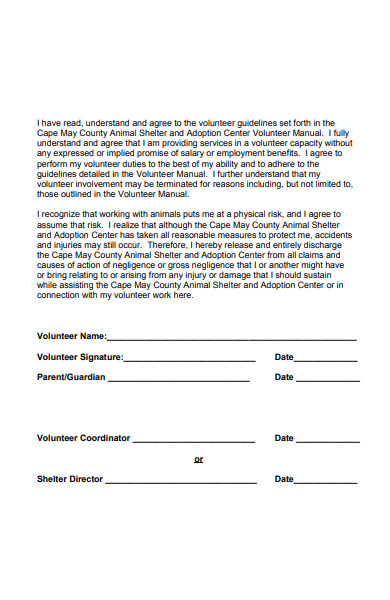 FREE 30+ Animal Shelter Forms in PDF | MS Word