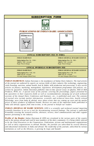 FREE 52+ Subscription Forms in PDF | MS Word | Excel