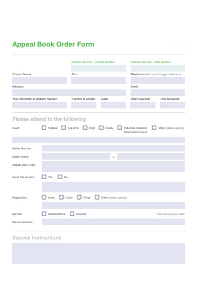 FREE 31+ Book Order Forms in PDF | MS Word | Excel