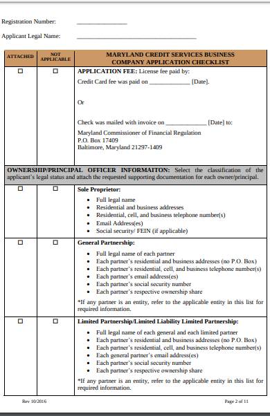 FREE 6+ Business Credit Checklist Forms in PDF