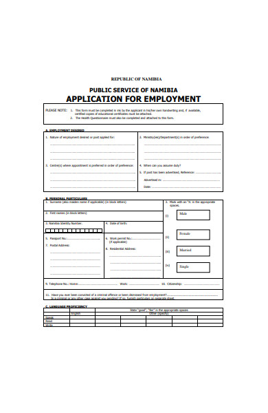 FREE 56+ Job Application Form Samples, PDF, Word, Google Docs