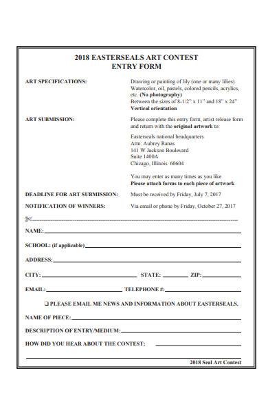 Free 36 Contest Entry Form Samples Pdf Ms Word Google Docs Excel