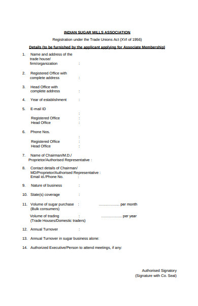 FREE 56+ Membership Form Samples, PDF, Word, Google Docs, Excel