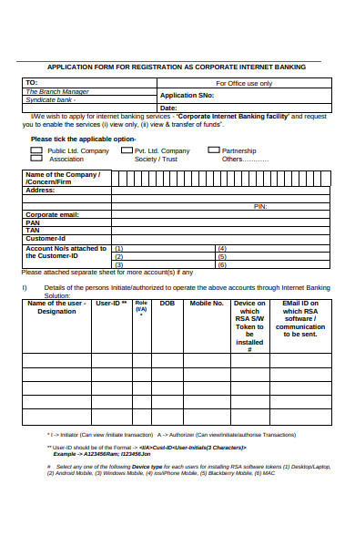 FREE 34+ Banking Form Samples, PDF, MS Word, Google Docs