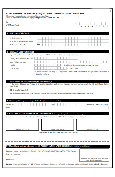 FREE 34+ Banking Form Samples, PDF, MS Word, Google Docs