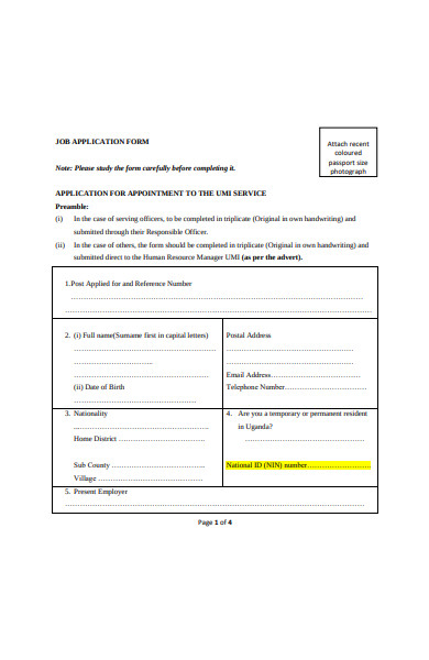 FREE 56+ Job Application Form Samples, PDF, Word, Google Docs