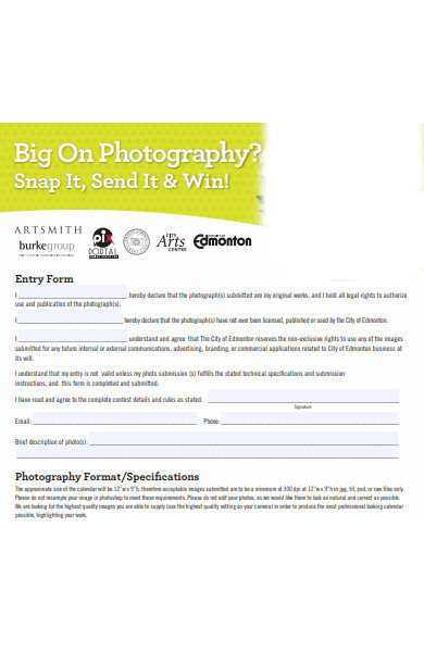 FREE 36+ Contest Entry Form Samples, PDF, MS Word, Google Docs, Excel