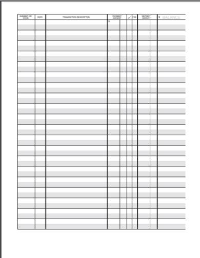 FREE 6+ Checkbook Register Forms in PDF | Excel